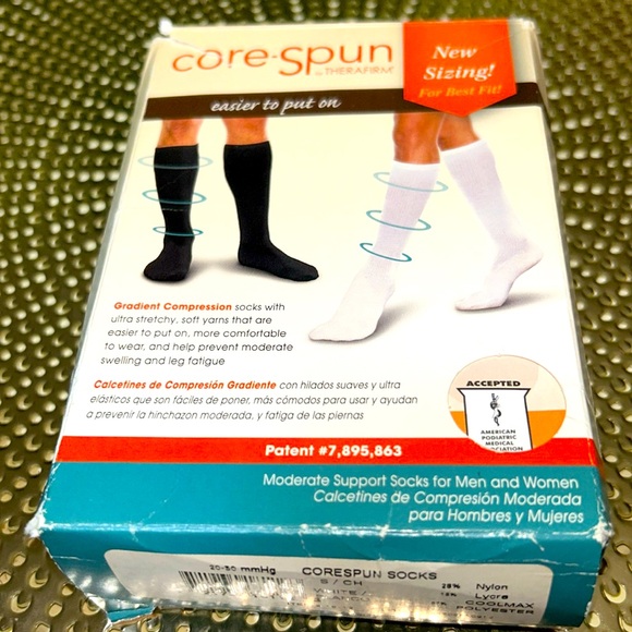 core-spun | Other | Gradient Knee High Compression Stockings In White Size Small | Poshmark